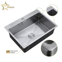 China 16 Gauge 304 Stainless Steel Double Bowl Kitchen Sink Undermount 33x22 Inch 9 Inch Deep Basin Brushed Finish for sale