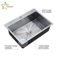 China 16 Gauge 304 Stainless Steel Workstation Kitchen Sink 33x22 Inch 10 Inch Deep Basin Brushed Finish Drop-in for sale