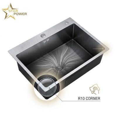 China 16 Gauge 304 Stainless Steel Farmhouse Apron Front Kitchen Sink 33x22 Inch 10 Inch Deep Single Bowl Brushed Finish for sale