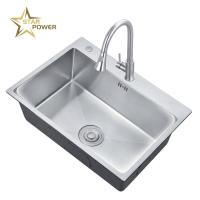 China Nano 25x22 Drop-In Kitchen Sink SUS304 Antibacterial Single Bowl 18 Gauge for sale