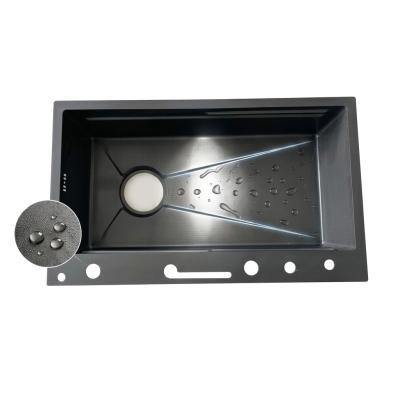 China 30 Inch Drop-In Double Bowl Kitchen Sink 22 Gauge with Two Faucet Holes for sale