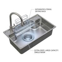 China 35 Inch Apron Front Farmhouse Double Bowl Kitchen Sink 16 Gauge Handmade SUS304 for sale