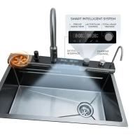 China 26 Inch RV Camper Van Single Bowl Sink SUS304 20 Gauge with Foldable Faucet for sale