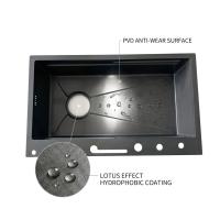 China 33 Inch Undermount Double Bowl Kitchen Sink 16 Gauge with Soap Dispenser SUS304 for sale