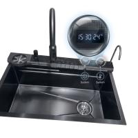 China 32 Inch PVD Gunmetal Undermount Single Bowl Kitchen Sink 16 Gauge with Cutting Board for sale