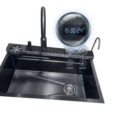 China 32 Inch PVD Gunmetal Undermount Single Bowl Kitchen Sink 16 Gauge with Cutting Board for sale