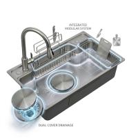 China 30 Inch Farmhouse Apron Front Double Bowl Kitchen Sink 16 Gauge with Grids for sale