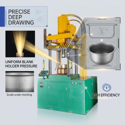 China Stainless Steel Pot Deep Drawing Cookware Production Line 315 Ton Double Action Hydraulic Press for sale