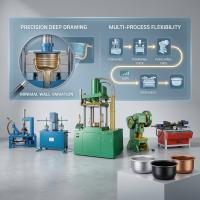 China Thickened Pot Body Trimming Cookware Production Line 320 Ton Servo Hydraulic Forming Press Machine for sale