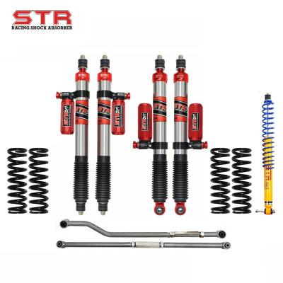 China Toyota LC80/LC105 7075 Aluminum Body Piggyback Shock with 24 Stage Compression for 4x4 Lift Kits for sale