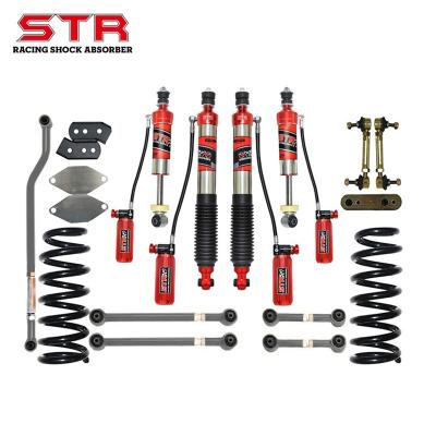 China H3/H5 modified STR nitrogen shock absorber chassis original high lift kit front and rear shock absorbers 24 segment compression adjustable for sale