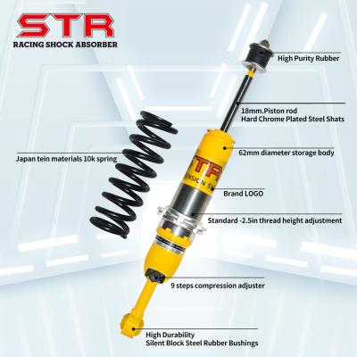 China STR Adjustable Shock Foam Cell 4x4 Off Road Shock Absorber 60mm Tube for sale