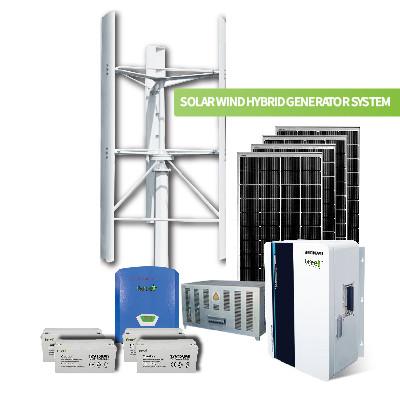 China 5KW VERTICAL AXIS WIND TURBINE SOLAR WIND HYBRID GENERATOR SYSTEM for sale