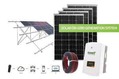 China Customizable On Grid Solar System Solar Power System 100-240Vac single phase for sale