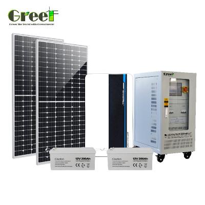 China 5KW 10kw On Grid Off Grid Solar Energy System With Storage Battery For Home Use for sale