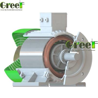 China Horizontal Or Vertical Mounting Permanent Magnet Generator With SKF Bearing Rated Rotor Speed 20-3000RRM for sale