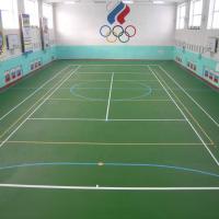 China Indoor Relle 6mm Indoor Green Synthetic Badminton Court Flooring with Shock Absorption for sale