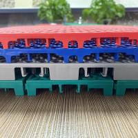 China Blue PP Interlocking Sports Flooring 3.5mm 4.5mm 6mm Outdoor Sports Interlocking Tiles for sale