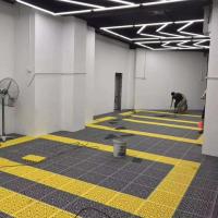 China Blue PP Interlocking Sports Flooring 3.5mm 4.5mm 6mm Outdoor Sports Interlocking Tiles for sale