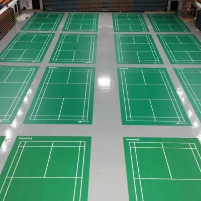 China Anti-slip PVC Vinyl Badminton Court Flooring with Glue Down Installation by Relle for sale