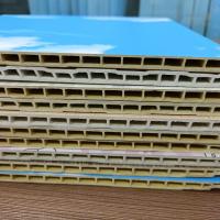 China 10mm Interior External Pvc Cladding Square Wood Effect Pvc Wall Panels for sale