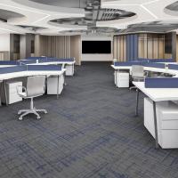 China Heavy Duty Commercial Carpet Squares 500x500mm Interlocking Carpet Tiles for sale