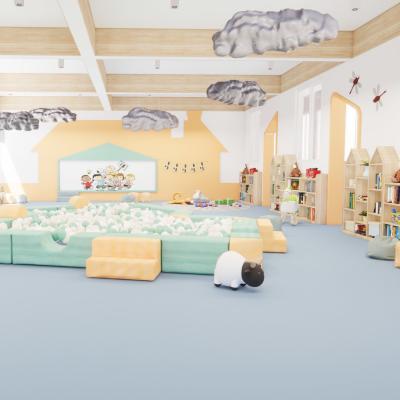 China Heterogeneous Flooring PVC Flooring Easy Maintenance High Stain Resistance For Commercial Spaces With Minimalist Design for sale
