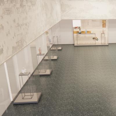 China Relle Rubber Flooring for Heritage  Art Museum Displays for sale