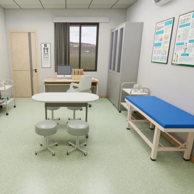 China Commercial Homogeneous Vinyl Hospital Flooring Wear-Resistant Stain-Proof Medical Floor for sale