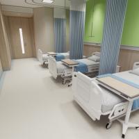 China Commercial Hospital Floor Vinyl with Antibacterial Easy-Clean Features for sale