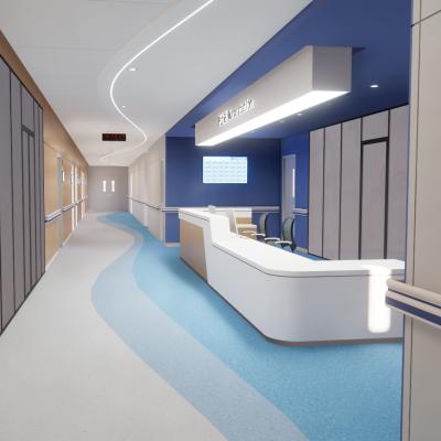 China Durable Antibacterial Easy-Clean Hospital Floor Vinyl for sale