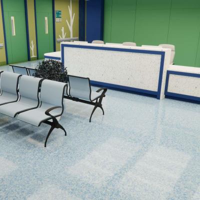 China Eco-Friendly Easy-Clean Antibacterial Hospital Floor Vinyl for sale