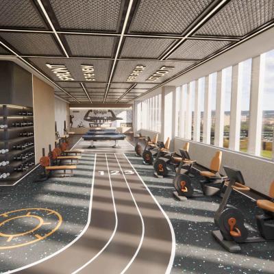 China Gym Anti-slip Safe Super Wear-resistant Emery Protection Floor for sale