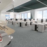 China Relle Office R11 Grade Anti-Slip Carborundum Safety Flooring (Quiet Wear-Resistant) for sale