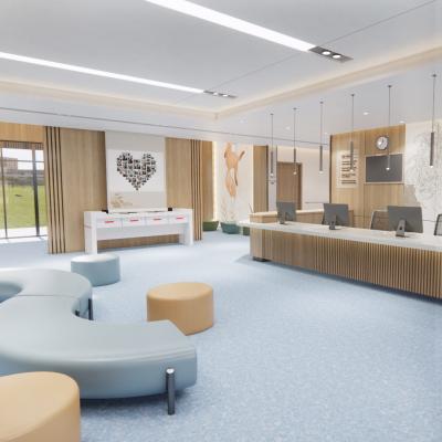 China Flexible Homogeneous Sheet Flooring with Easy Installation for Nursing Home Renovations for sale