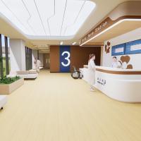 China Multi-Layer LVT Wood Grain Antibacterial Ward Flooring for sale