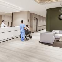 China Hospital Ward Antibacterial Slip-Resistant LVT Wood Grain Flooring for sale