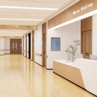 China Outpatient Waiting Room High-Traffic Antibacterial LVT Wood Grain Flooring for sale
