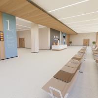 China Outpatient Waiting Room High-Traffic Antibacterial LVT Wood Grain Flooring for sale
