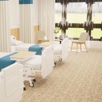 China Hospital Patient Room Antibacterial Wear-Resistant LVT Carpet Pattern Flooring for sale