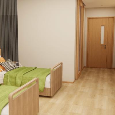 China Relle Wood-Look Slip-Resistant Nursing Home LVT Flooring for sale