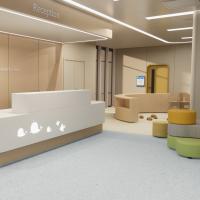 China Clinic Homogeneous Flooring Durable And Aesthetically Flexible for sale