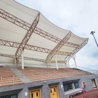China PTFE Membrane Material for Stadium Roof Waterproof and Anti Corrosion PTFE Membrane for Long Span Building for sale