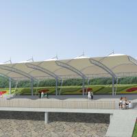 China PTFE Membrane Material for Stadium Roof Waterproof and Anti Corrosion PTFE Membrane for Long Span Building for sale