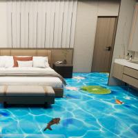 China Custom Image 3D Printed PVC Commercial Floor for sale