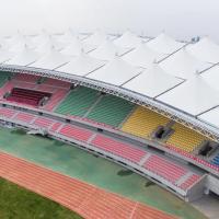 China Durable PTFE tensile roofing system for modern stadiums for sale