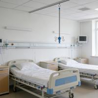 China Retractable Stainless Steel Infusion Hanger, Hospital Bed IV Stand for sale