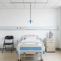 China Retractable Stainless Steel Infusion Hanger, Hospital Bed IV Stand for sale