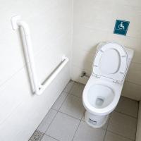 China L-Shaped Nylon Grab Bar, Wall Mounted Safety Handrail for Bathroom for sale