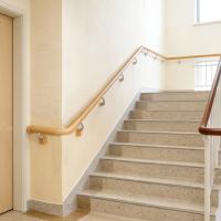 China Relle Wood Grain Wall Mounted Stair Handrail, Corridor Safety Grab Bar for sale